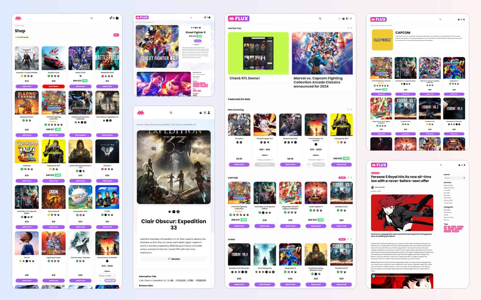 Game Store WordPress Theme with IGDB Integration: Meet FLUX